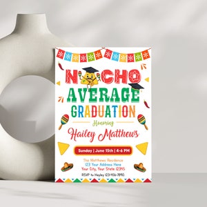Nacho Average Grad Invite | Fiesta Themed Graduation Invite | Fiesta ...