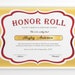 Editable Honor Roll Award Certificate Set of 4 DIY Student - Etsy