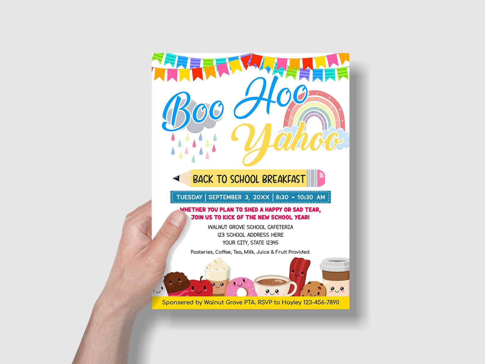 EDITABLE Boo Hoo Yahoo Back to School Breakfast Flyer Back to - Etsy