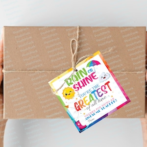 Printable PDF Teacher Appreciation Gift Tag, Cute Appreciation Gift ...