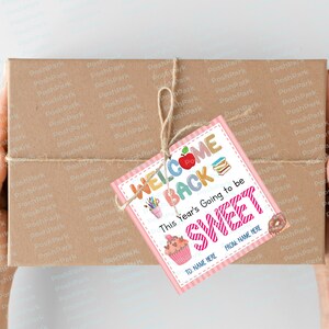 EDITABLE First Day of School Gift Tag, Boho Welcome Back to School Tags ...