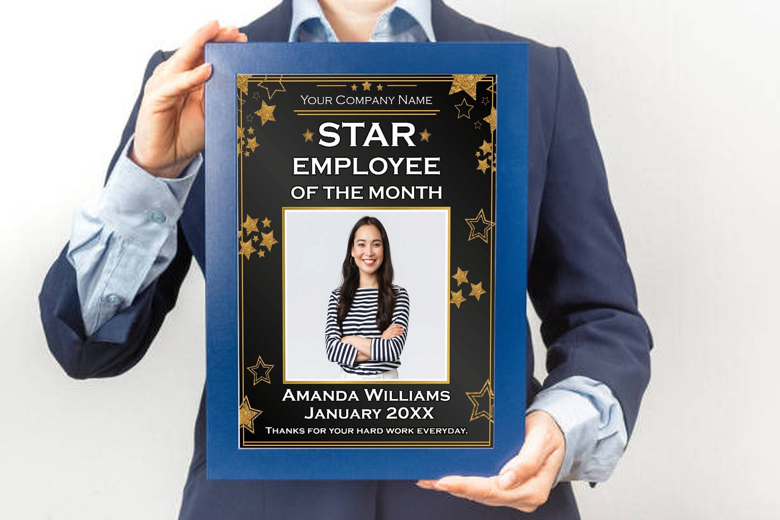 EDITABLE Star Employee of the Month Template | Printable Employees ...