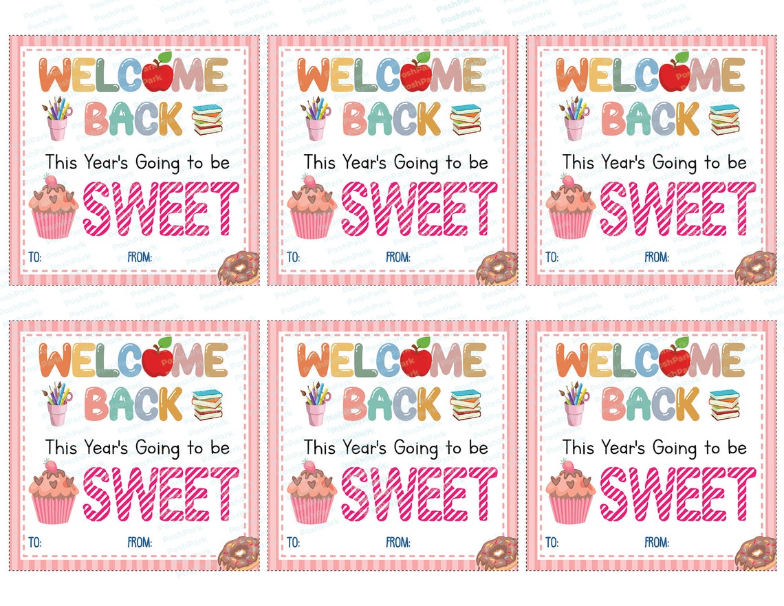 PRINTABLE Welcome Back to School Tags Cute First Day of - Etsy