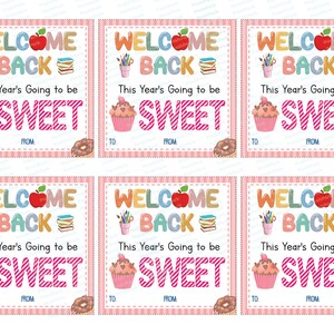 PRINTABLE Welcome Back to School Tags, Cute First Day of School Gift ...