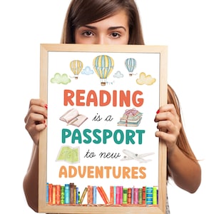 Printable Reading Sign, Downloadable Classroom Reading Nook Sign ...