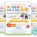 Editable Principal for A Day Fundraising Contest Flyer, School Event ...