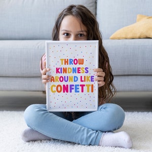 Colorful Kindness Classroom Sign, Boho Motivational Classroom Quotes ...