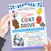 Editable Winter Coat Drive Flyer Template, DIY Charity Church ...