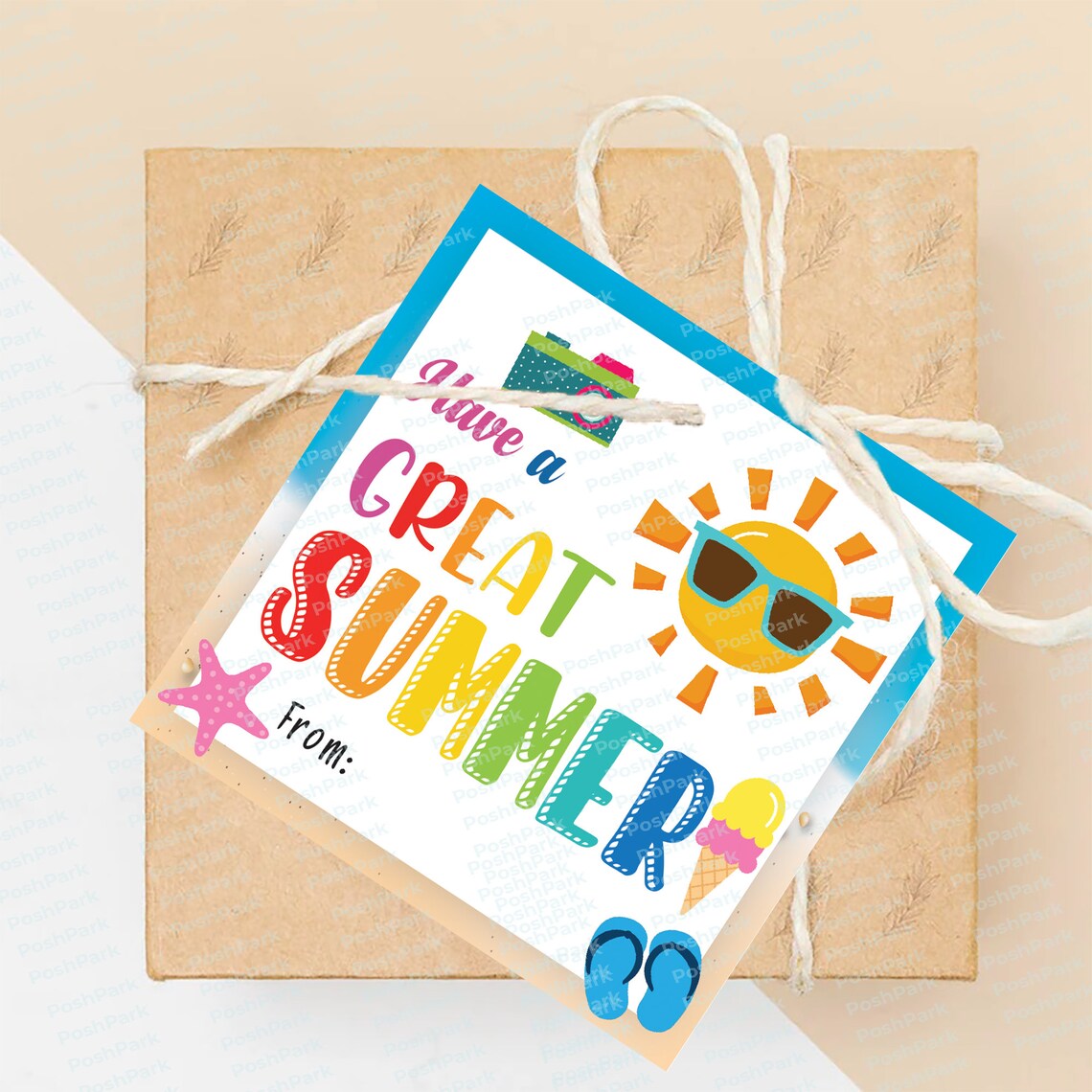 PRINTABLE PDF Have A Great Summer Tag Colorful Summer Gift | Etsy