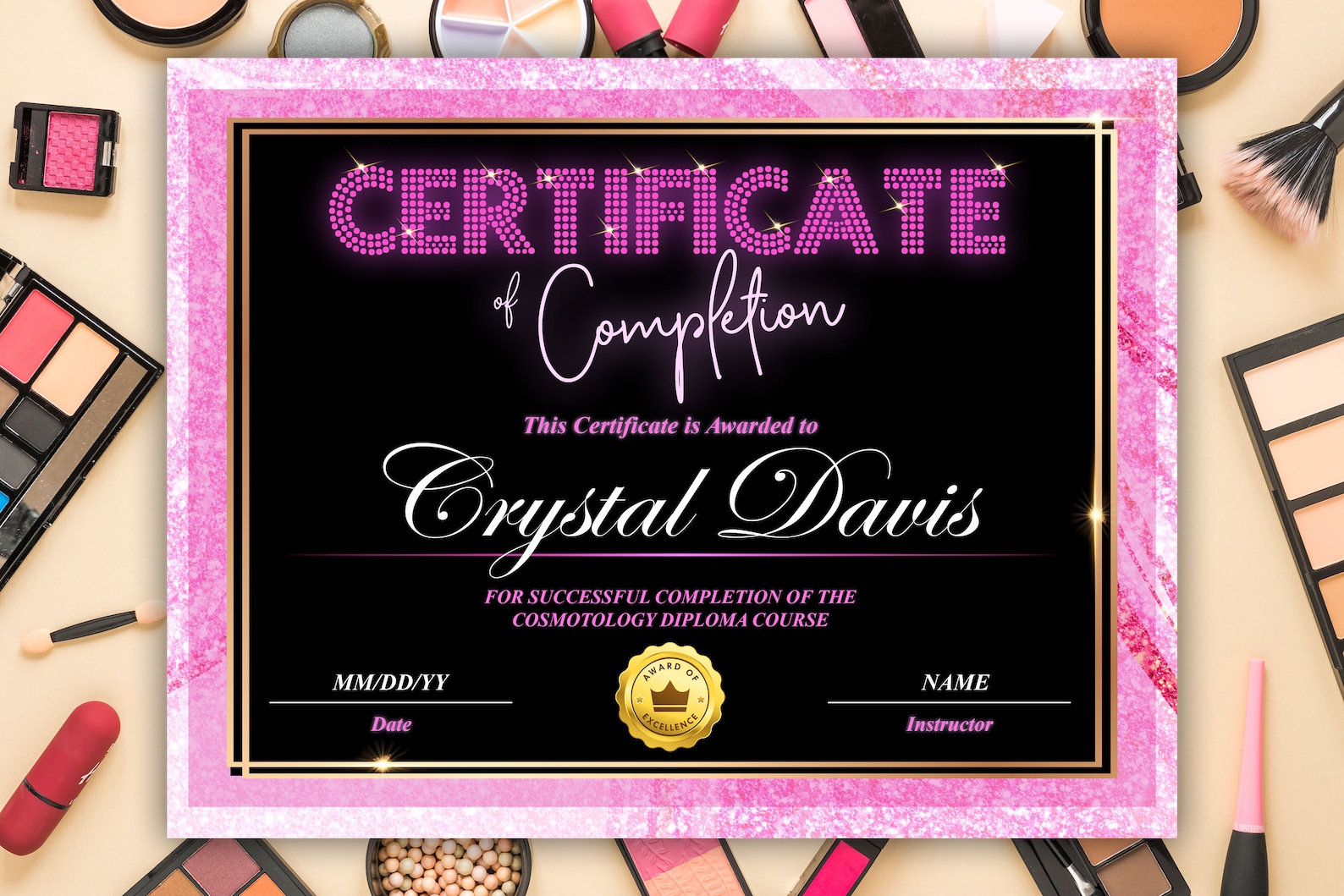 Hair Certificate of Completion, Lash Certificate - Etsy