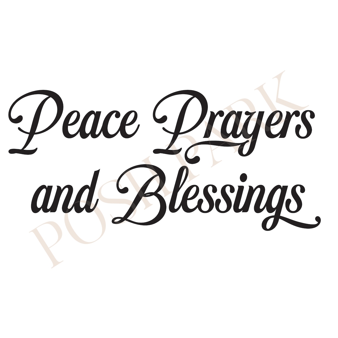 Sets of Funeral Program Word Art Titles, 4 Peace Prayers and Blessings ...