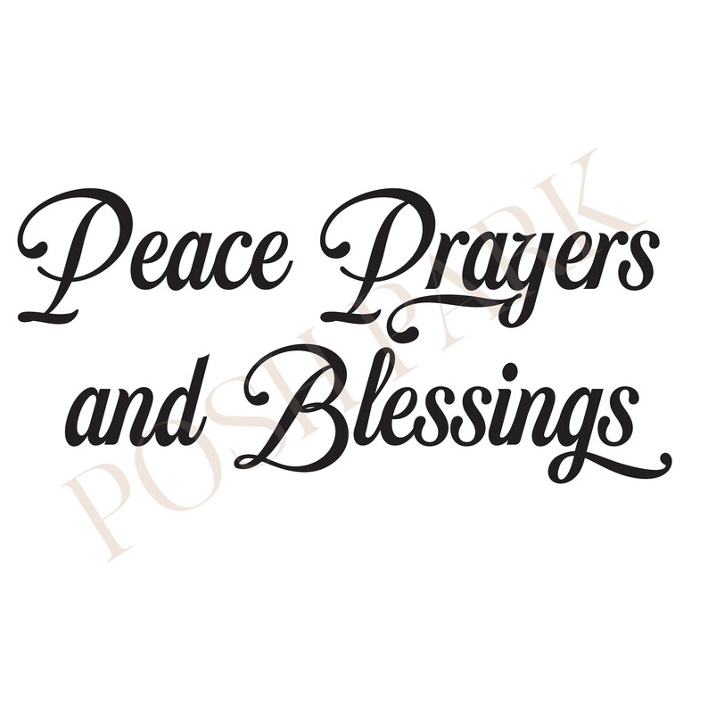 Sets of Funeral Program Word Art Titles, 4 Peace Prayers and Blessings ...