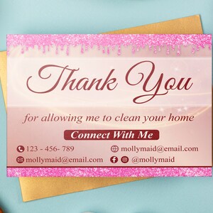 Cleaning Business Thank You Card Template Printable Cleaning Service ...