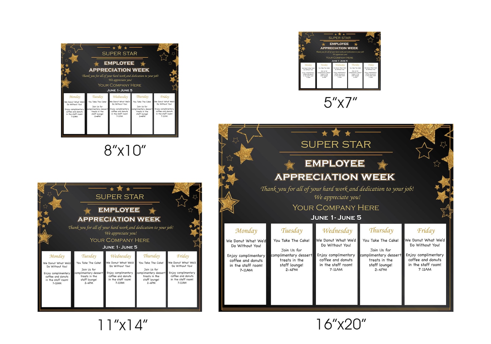EDITABLE Staff Appreciation Week Template Employee - Etsy