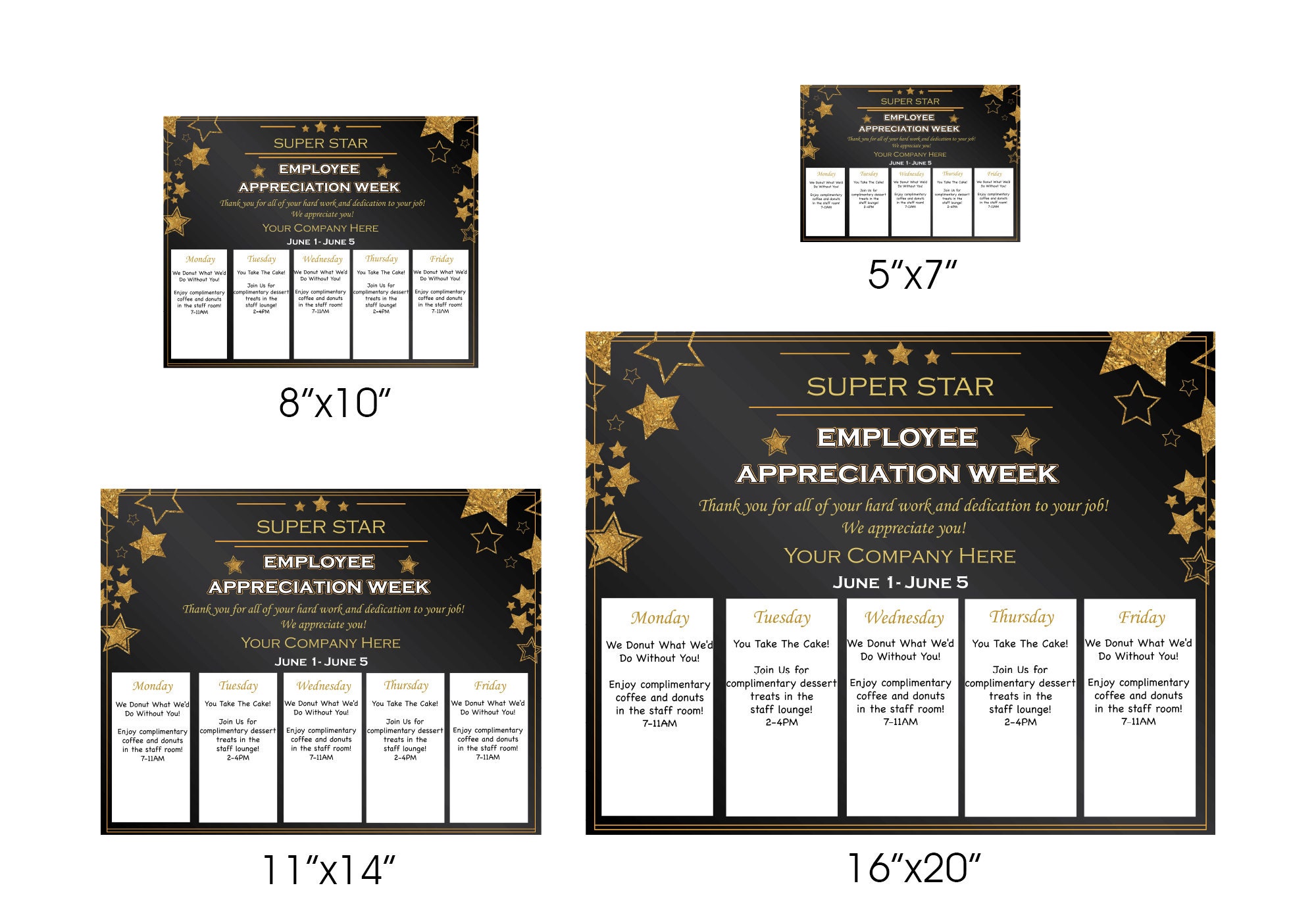 EDITABLE Staff Appreciation Week Template Employee | Etsy