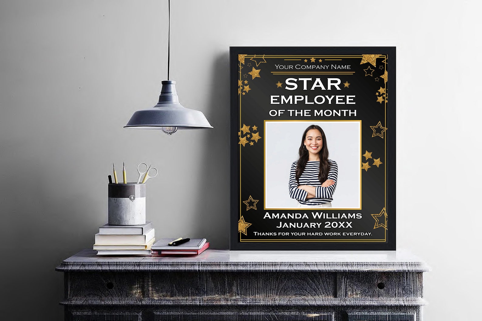 EDITABLE Star Employee of the Month Template | Printable Employees ...