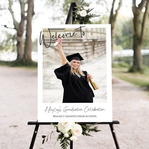 Editable Graduation Welcome Sign Template Minimalist - Etsy