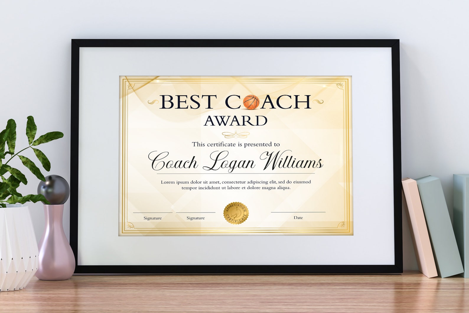 Downloadable Basketball Coach Certificate Template Basketball | Etsy