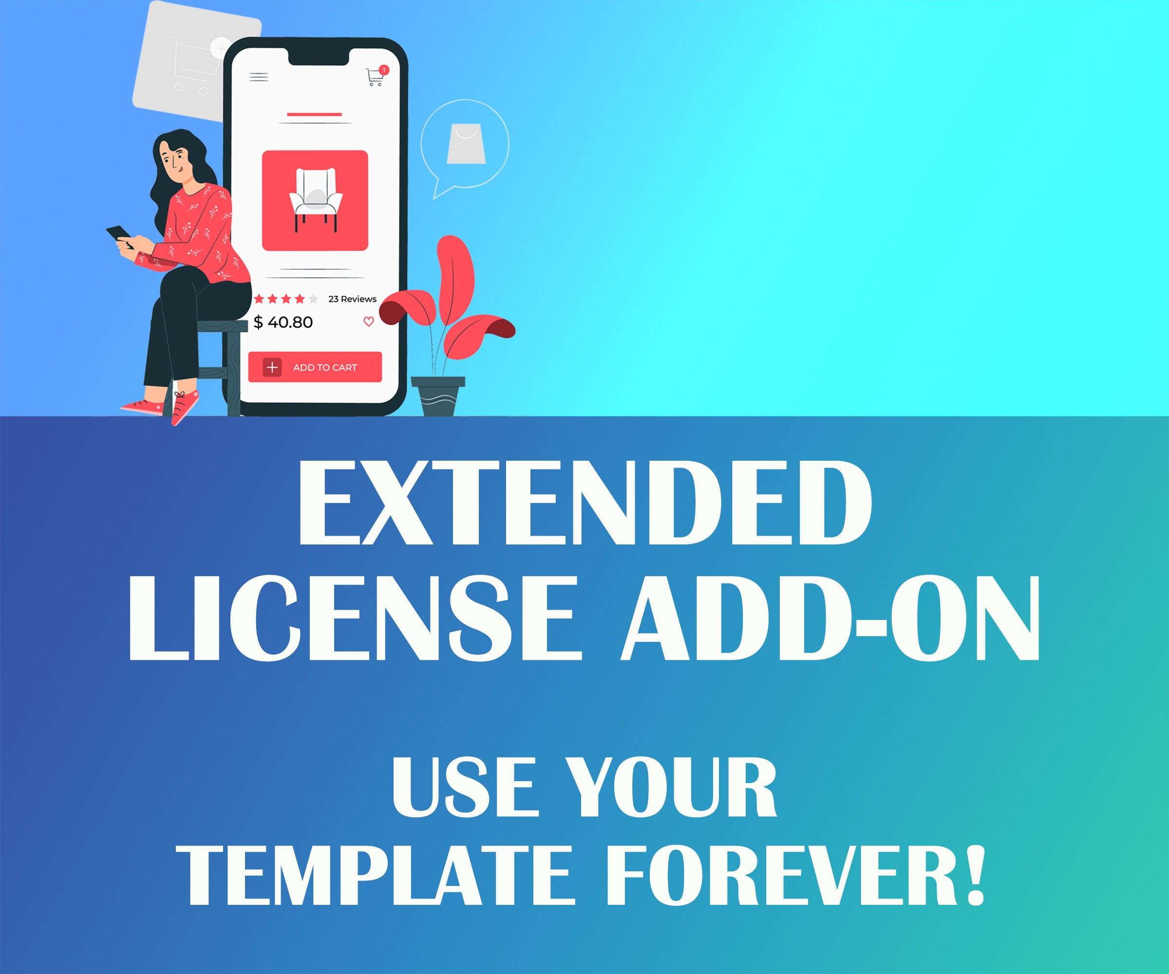 Extended License ADD-ON, Use Your Template Forever! Unlimited Downloads ...