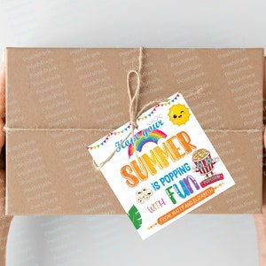 Editable Summer Gift Tag, Hope Your Summer is Popping With Fun Gift ...