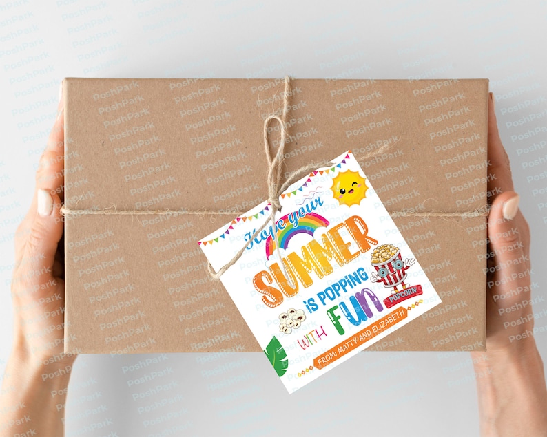 Editable Summer Gift Tag, Hope Your Summer is Popping With Fun Gift ...