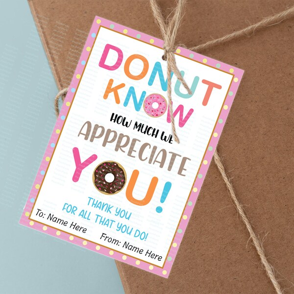 Donut Thank You - Etsy