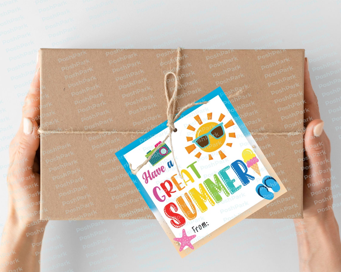 PRINTABLE PDF Have A Great Summer Tag Colorful Summer Gift | Etsy