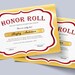 Editable Honor Roll Award Certificate Beige Red School - Etsy