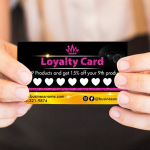 Printable Loyalty Cards, Printable Loyalty Cards Template| Editable ...