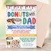 Donuts With Dad Flyer, Pastries With Parents Flyer, Back to School ...