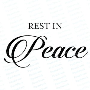 Sets of 4 Rest in Peace Funeral Program Word Art Titles, Pre-made ...