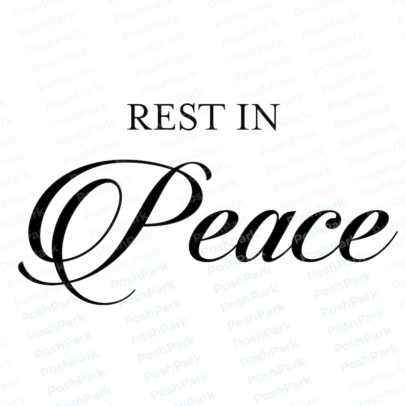 Sets of 4 Rest in Peace Funeral Program Word Art Titles, Pre-made ...