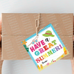 Printable PDF Summer Gift Tag, End of School Tag, Last Day of School ...
