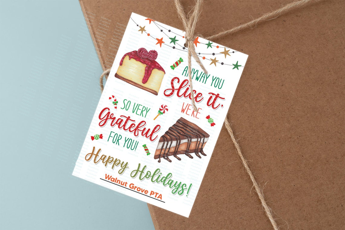 Any Way You Slice It, We Are Grateful for You, Editable Christmas ...