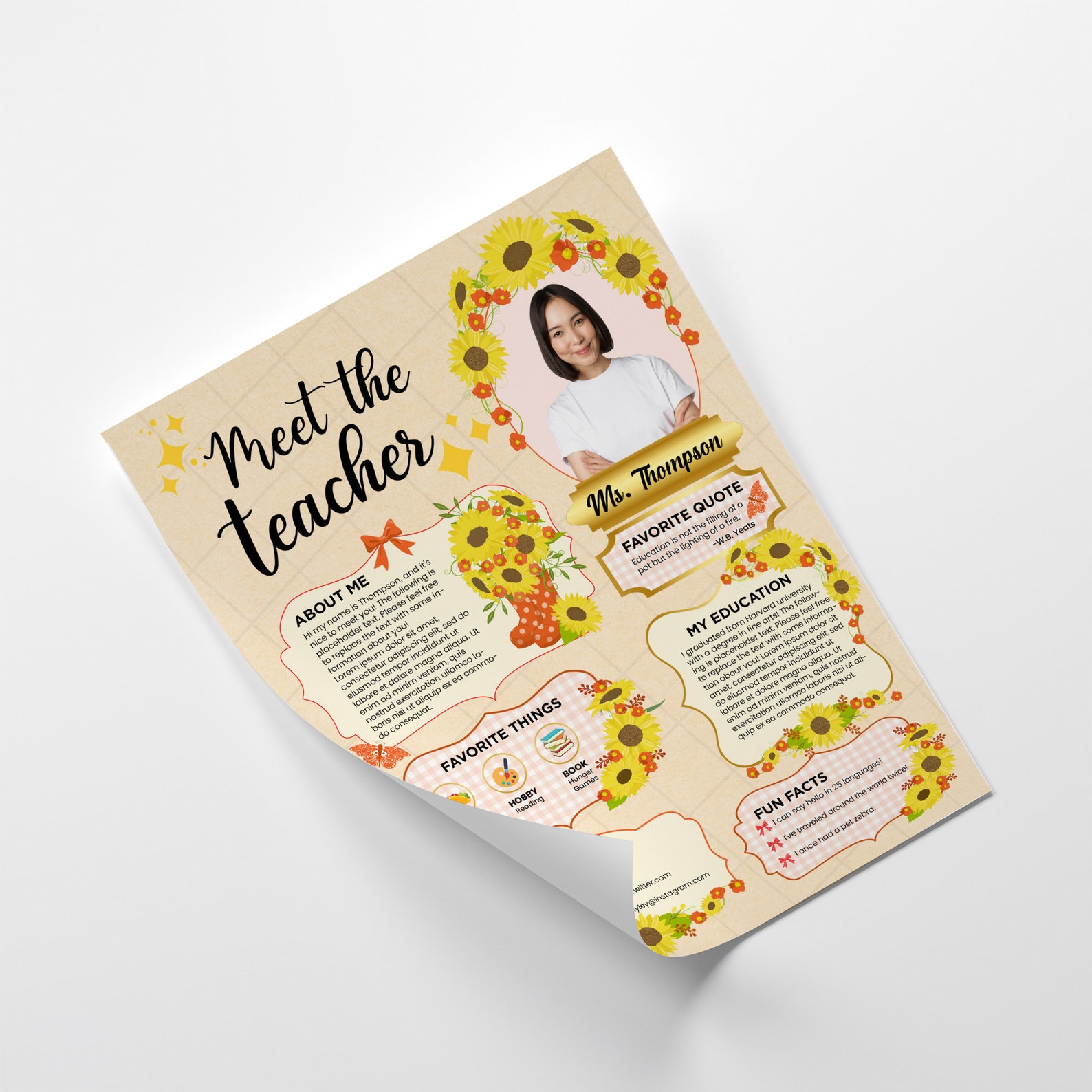 Editable Meet the Teacher Flyer Template Meet the Teacher - Etsy