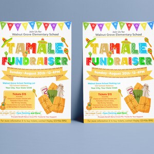 Editable Tamale Fundraiser Flyer, Nacho Average Mexican Food Taco ...