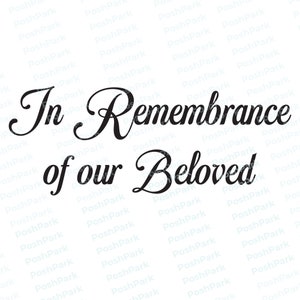 Sets of 4 in Remembrance of Our Beloved Funeral Program Word Art Titles ...