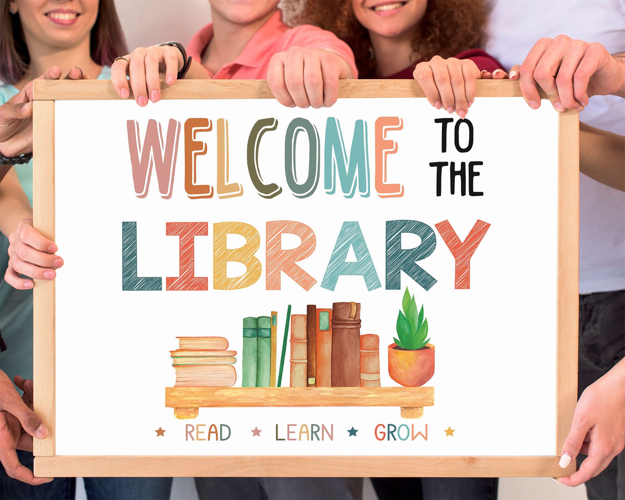 Printable Welcome Library School Sign PDF, Classroom Decor, School ...