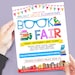 Editable Book Fair Flyer Template, Colorful School Fundraiser ...