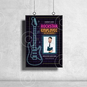 EDITABLE Rockstar Employee of the Month Certificate | Employee ...