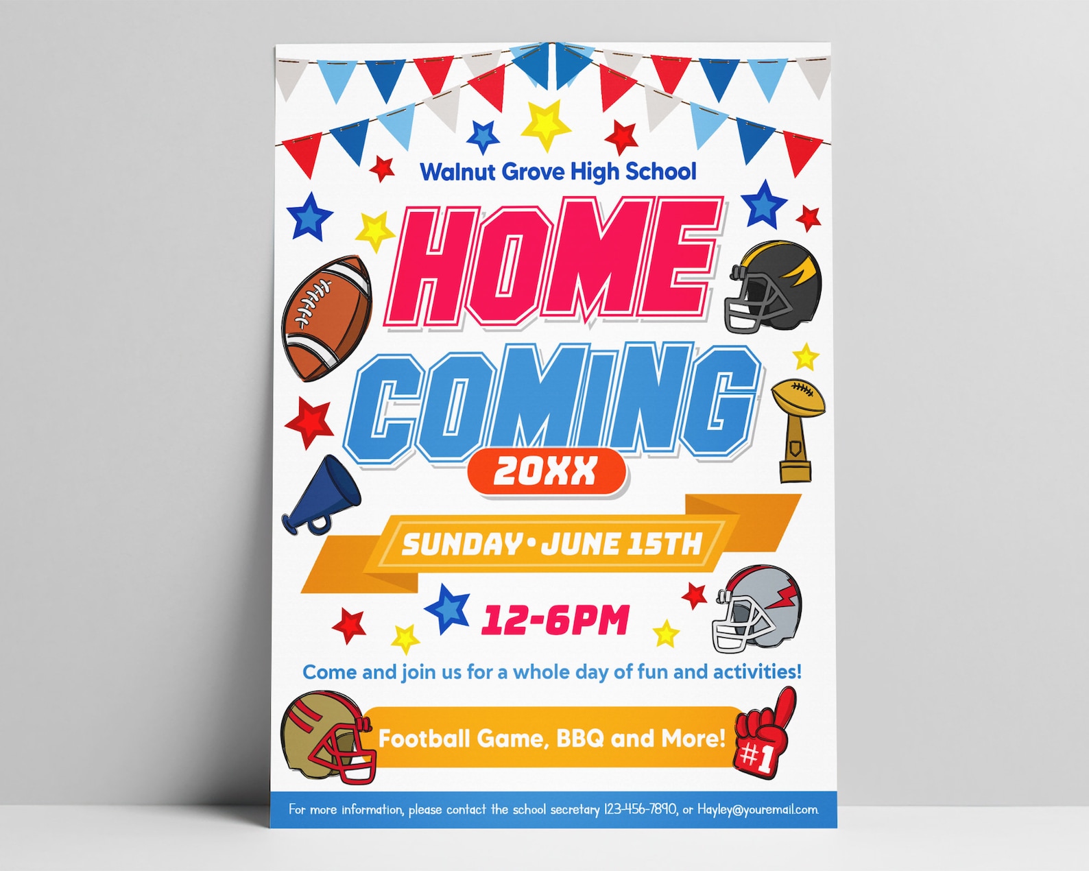 Editable Home Coming Flyer Template School PTO PTA Fundraiser - Etsy