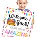 EDITABLE Back to School Welcome Sign Template, Welcome Back to School ...