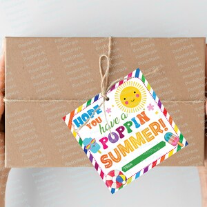 Printable Hope You Have a Poppin Summer Tag, PDF Have a Great Summer ...