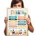 Printable Library Sign Boho Library Posters Downloadable - Etsy