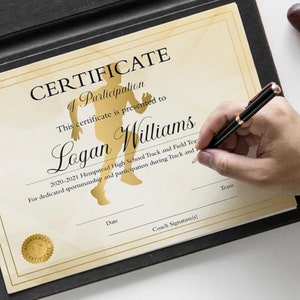 Editable Cross Country Certificate Template Bundle for Boys and Girls ...