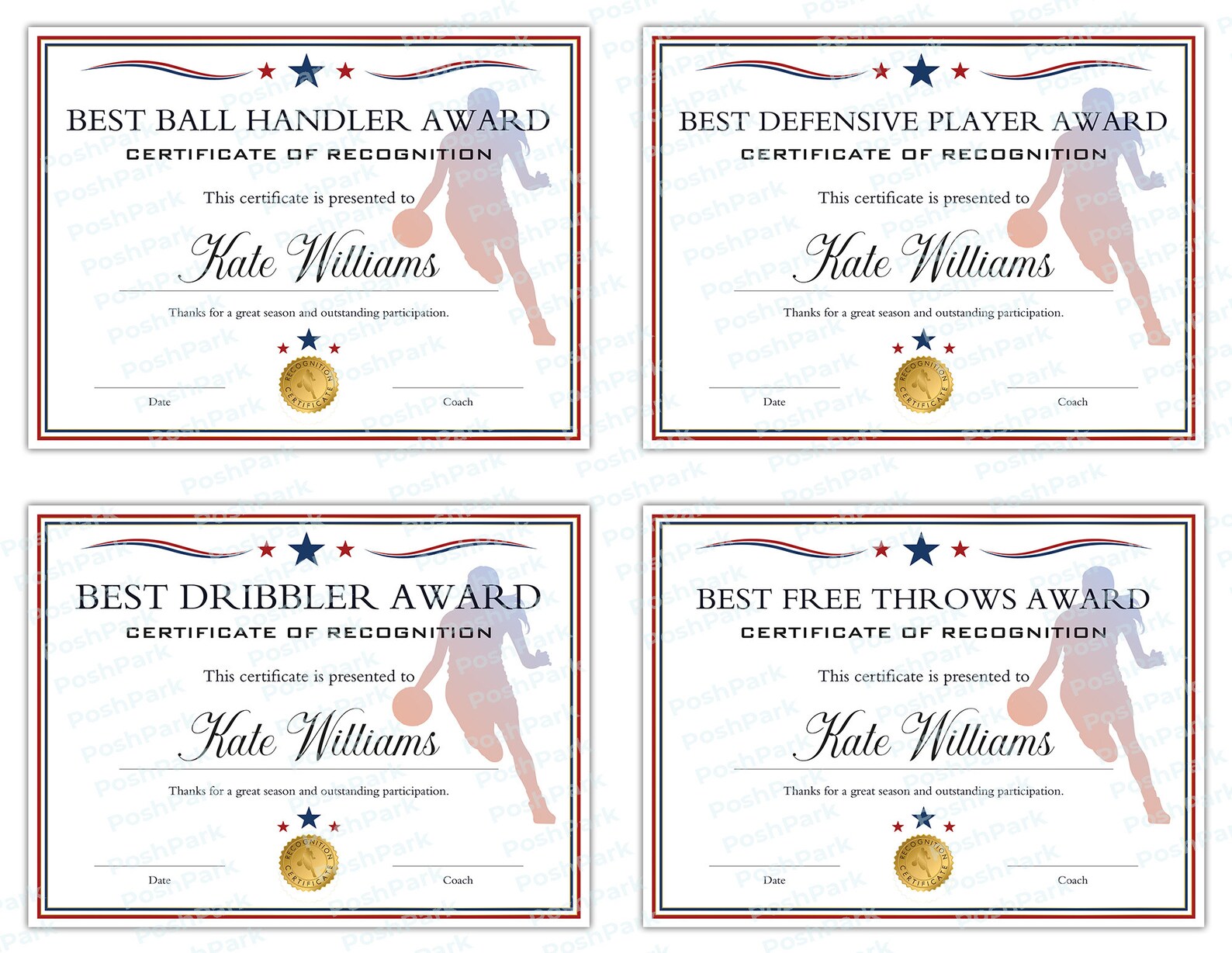 EDITABLE End of Season Basketball Award Certificates for - Etsy