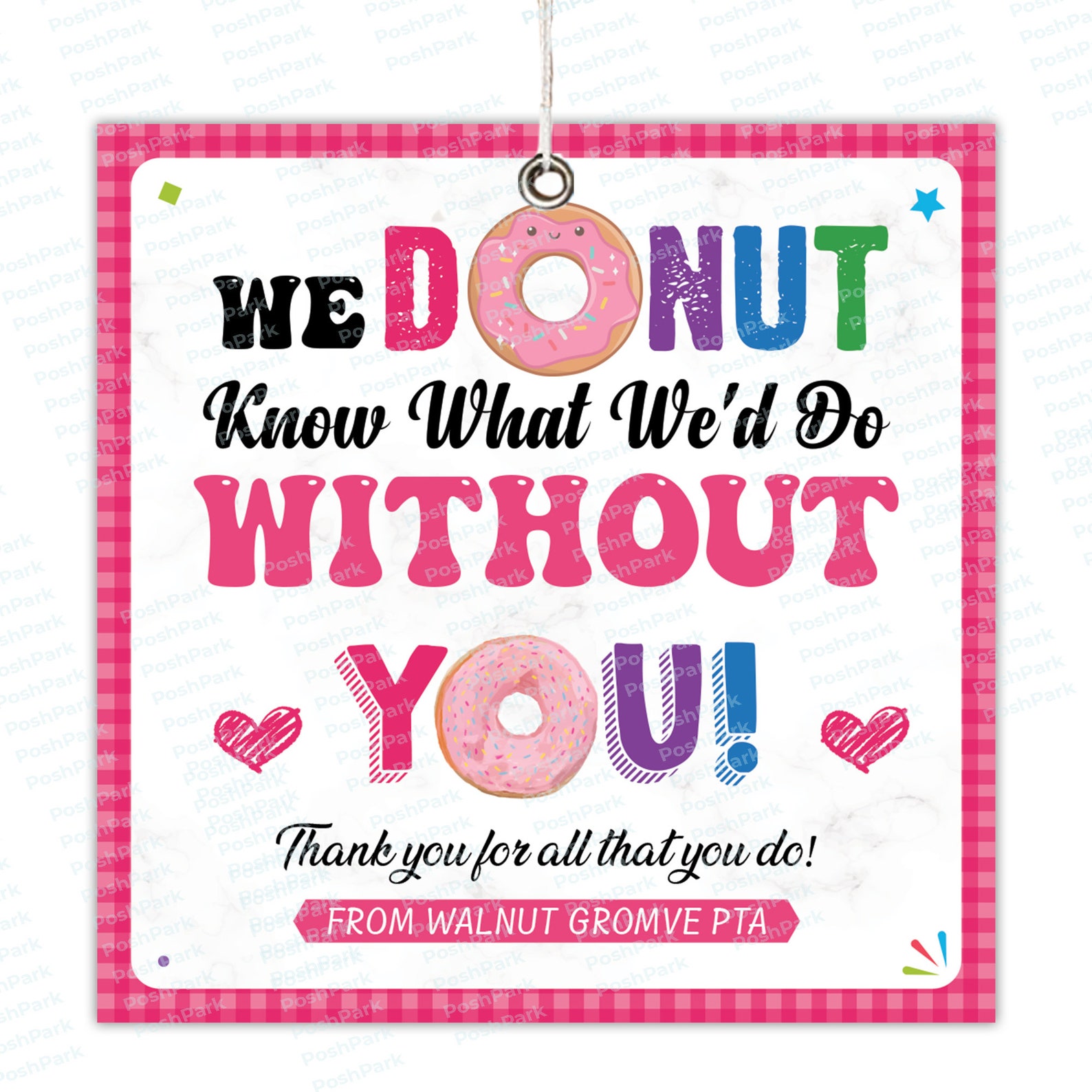 EDITABLE Donut Know What We'd Do Without You Gift Tag | Etsy