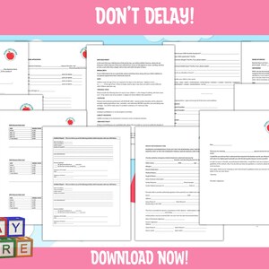 Amazing Daycare Business Forms BUNDLE, Daycare Provider Startup ...