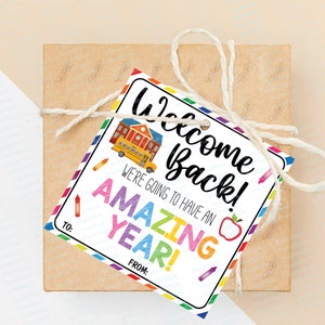 Printable Welcome Back to School Gift Tags, Back to School Tags for ...