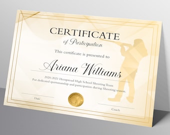 Editable Girls Soccer Certificate Template DIY Soccer | Etsy